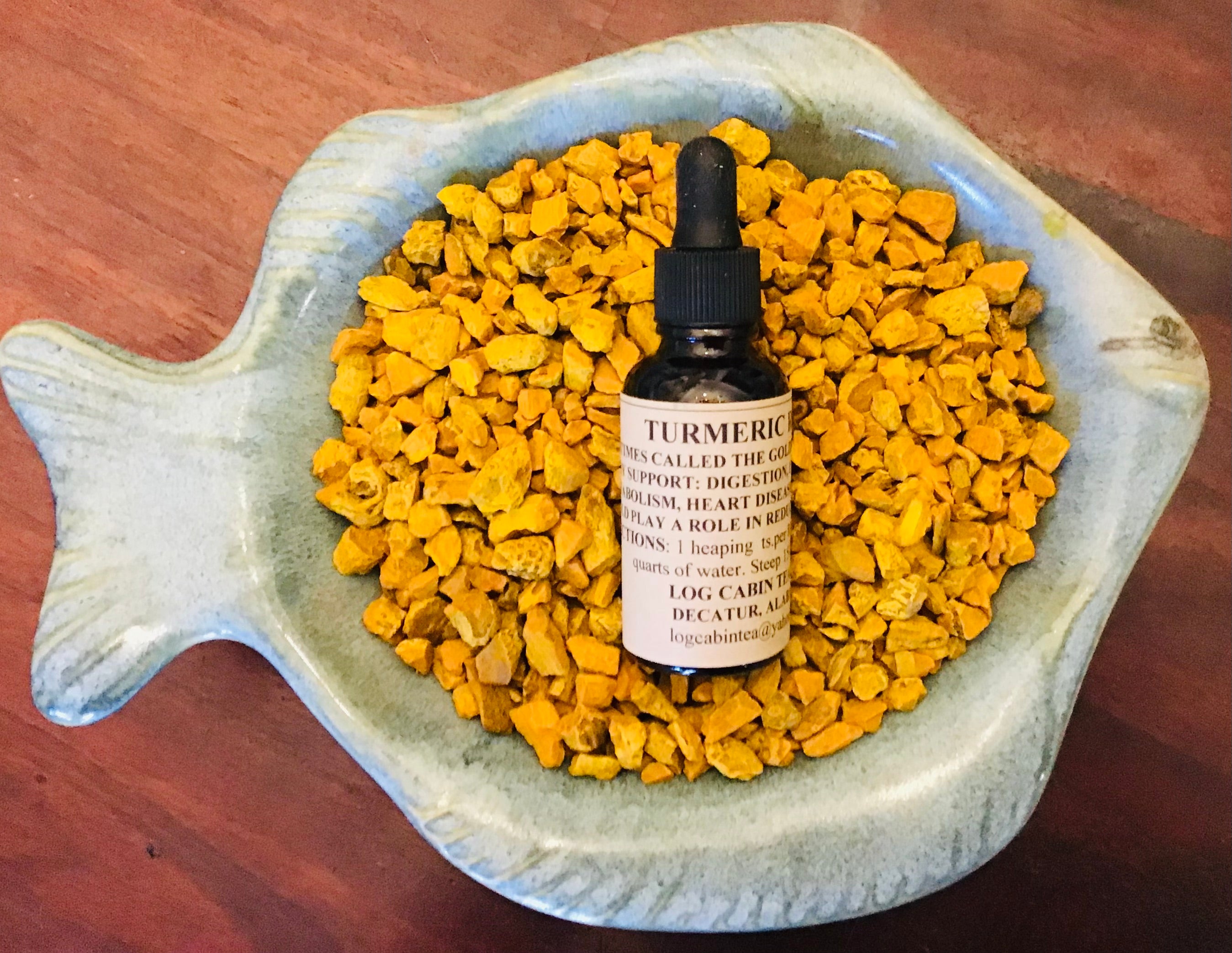 TUMERIC ROOT TINCTURE | Log Cabin Tea Company